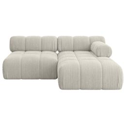 ECKSOFA modulares Sofa Razon-L1 - 190x160x70 cm Creme Cord