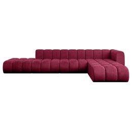 ECKSOFA modulares Sofa Zuvon-L2 - 387x177x70 cm Bordeauxrot