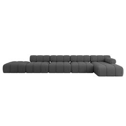 ECKSOFA modulares Sofa Lizur-L3 - 475x160x70 cm Grau Boucl&eacute;
