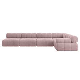ECKSOFA modulares Sofa Mende-L3 - 380x190x70 cm Rosa Cord