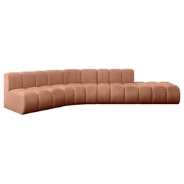 ECKSOFA modulares Sofa Brilo-L1 - 380x174x70 cm Apricot