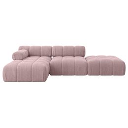 ECKSOFA modulares Sofa Lizur-L1 - 285x160x70 cm Rosa Cord