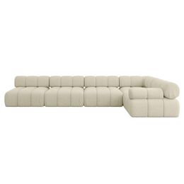 ECKSOFA modulares Sofa Mende-L3 - 380x190x70 cm Beige Boucl&eacute;