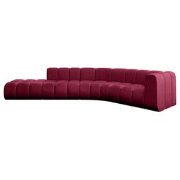 ECKSOFA modulares Sofa Tilmo-L1 - 399x194x70 cm Bordeauxrot
