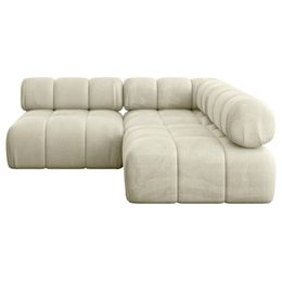 ECKSOFA modulares Sofa Samaro-L1 - 190x190x70 cm Beige Velours