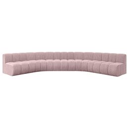 WOHNLANDSCHAFT modulares Sofa Montra-U1 - 490x174x70 cm Rosa