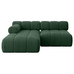 ECKSOFA modulares Sofa Razon-L1 - 190x160x70 cm Gr&uuml;n Cord