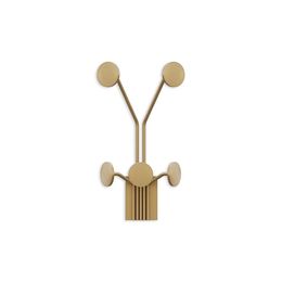 WANDGARDEROBE mit 5 Haken aus goldfarbenem Metall 24/16/40 cm