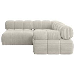ECKSOFA modulares Sofa Mende-L1 - 190x190x70 cm Creme Cord