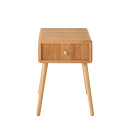 NACHTTISCH mit 1 Schublade und lamellenartiger Front 42/35/52 cm