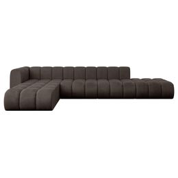 ECKSOFA modulares Sofa Zuvon-L2 - 387x177x70 cm Braun