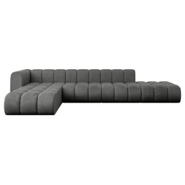 ECKSOFA modulares Sofa Zuvon-L2 - 387x177x70 cm Dunkelgrau