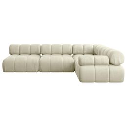 ECKSOFA modulares Sofa Mende-L2 - 285x190x70 cm Beige Velours