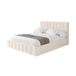 POLSTERBETT mit Bettkasten und Lattenrost, Boxbett ohne Matratze - AMEA 140x200 Beige