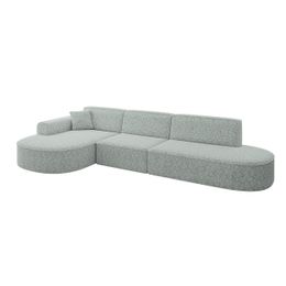 ECKSOFA Ottomane Links MARI-L2 - 328x171x79 cm Gr&uuml;n Tissu
