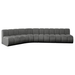 ECKSOFA modulares Sofa Montra-L2 - 381x174x70 cm Dunkelgrau