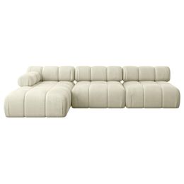 ECKSOFA modulares Sofa Razon-L2 - 285x160x70 cm Beige Velours