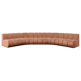 WOHNLANDSCHAFT modulares Sofa Montra-U1 - 490x174x70 cm Apricot