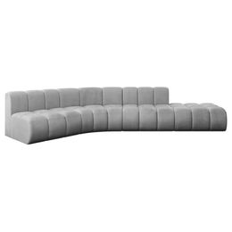 ECKSOFA modulares Sofa Brilo-L1 - 380x174x70 cm Grau