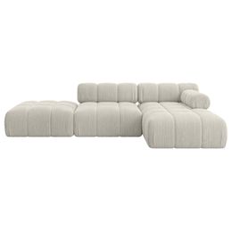 ECKSOFA modulares Sofa Lizur-L1 - 285x160x70 cm Creme Cord