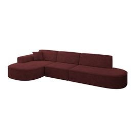 ECKSOFA Ottomane Links MARI-L2 - 328x171x79 cm Bordeaux Velours