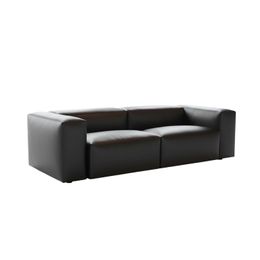 KAWOLA SOFA CELESTE Schwarz Lederfaserstoff