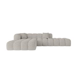 ECKSOFA Ottomane Links OLEA-L2 - 289x176x71 cm Hellgrau