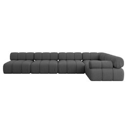 ECKSOFA modulares Sofa Mende-L3 - 380x190x70 cm Grau Boucl&eacute;