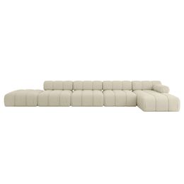 ECKSOFA modulares Sofa Lizur-L3 - 475x160x70 cm Beige Boucl&eacute;
