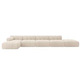 ECKSOFA modulares Sofa Lizur-L3 - 475x160x70 cm Beige Cord