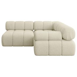 ECKSOFA modulares Sofa Mende-L1 - 190x190x70 cm Beige Boucl&eacute;