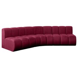 ECKSOFA modulares Sofa Montra-L1 - 290x174x70 cm Bordeauxrot