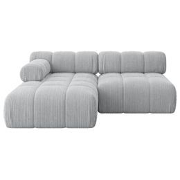 ECKSOFA modulares Sofa Razon-L1 - 190x160x70 cm Grau Cord