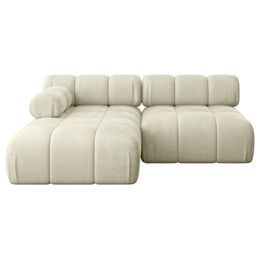 ECKSOFA modulares Sofa Razon-L1 - 190x160x70 cm Beige Velours
