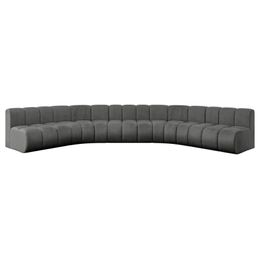 WOHNLANDSCHAFT modulares Sofa Montra-U1 - 490x174x70 cm Dunkelgrau