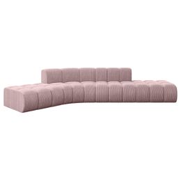 ECKSOFA modulares Sofa Solven-L1 - 380x174x70 cm Rosa