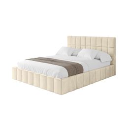 POLSTERBETT mit Bettkasten und Lattenrost, Boxbett ohne Matratze - AMEA 180x200 Beige