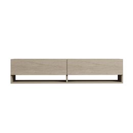 TV-M&Ouml;BEL mit 2 klappt&uuml;ren travertin-dekor arges 30/31/141 cm