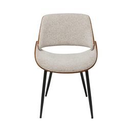 Signature STUHL aus Nussbaum und Stoff L56 cm - MANNIX