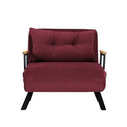 SESSEL mit Stoffbezug und Metallf&uuml;&szlig;en, umwandelbar 67/50/41 cm