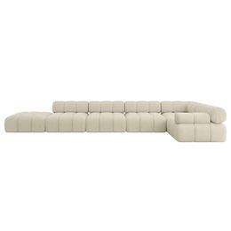 ECKSOFA modulares Sofa Felto-L3 - 475x190x70 cm Beige Boucl&eacute;