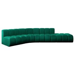 ECKSOFA modulares Sofa Brilo-L1 - 380x174x70 cm Gr&uuml;n