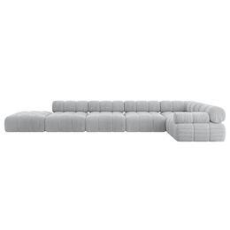 ECKSOFA modulares Sofa Felto-L3 - 475x190x70 cm Grau Cord