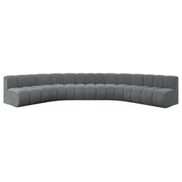 WOHNLANDSCHAFT modulares Sofa Montra-U1 - 490x174x70 cm Dunkelgrau