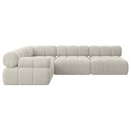 ECKSOFA modulares Sofa Mende-L2 - 285x190x70 cm Creme Cord