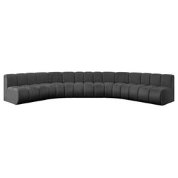 WOHNLANDSCHAFT modulares Sofa Montra-U1 - 490x174x70 cm Schwarz