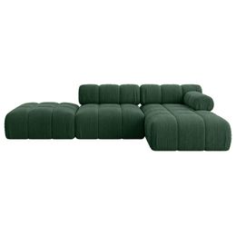ECKSOFA modulares Sofa Lizur-L1 - 285x160x70 cm Gr&uuml;n Cord