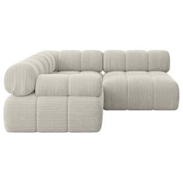 ECKSOFA modulares Sofa Mende-L1 - 190x190x70 cm Creme Cord