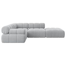 ECKSOFA modulares Sofa Felto-L1 - 285x190x70 cm Grau Cord