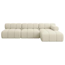 ECKSOFA modulares Sofa Razon-L2 - 285x160x70 cm Beige Boucl&eacute;